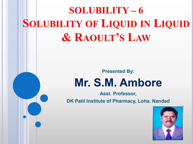 Ideal solubility parameter (solubility of drug part 2) | PPTX