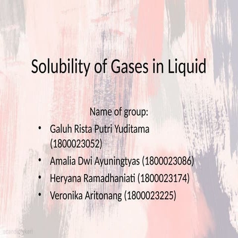 Solubility of Gases in Liquid_physical pharmacy | PPT
