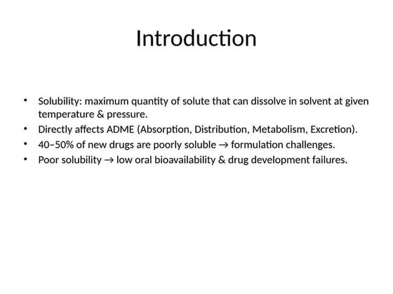Solubility_PPT_Part1.pptx complete pdf of solubility all in detail | PPTX