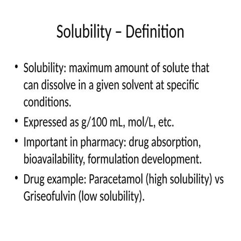 Solubility_PPT_Part1.pptx complete pdf of solubility all in detail | PPTX