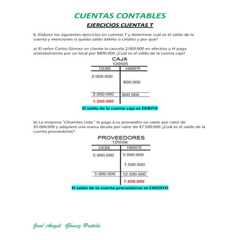 Ecuación Contable Y Cuentas T