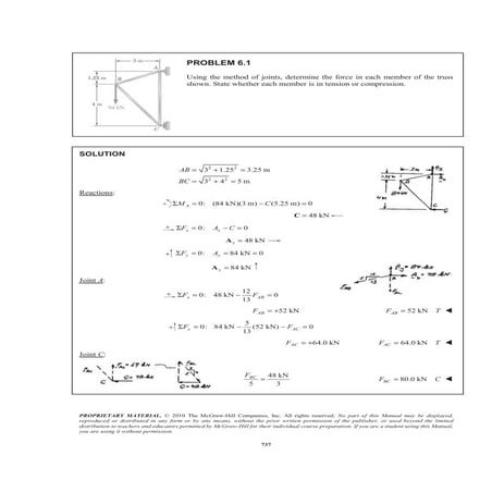 Solucionario Mecanica Vectorial de Beer 9ed-cap-6-10 Estatica | PDF