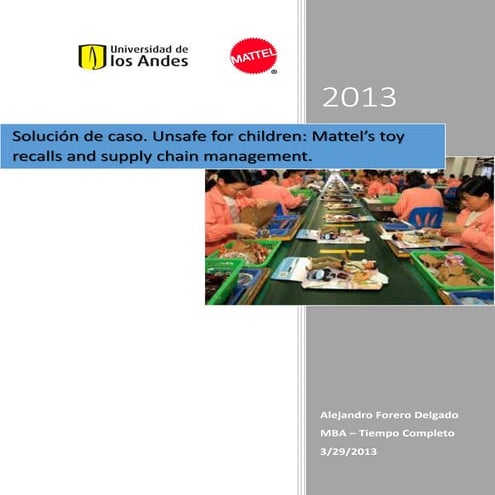 Solucion caso mattel | PDF