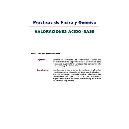 Soluciones acido base | PDF