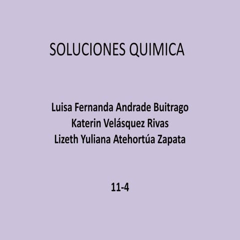 Soluciones quimica | PPTX