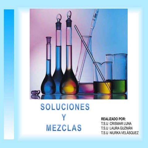 Soluciones y mezclas | PPTX