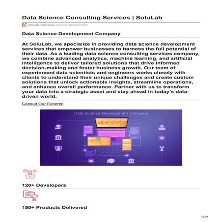 Data Science Consulting Services Solulabpdf Free Download