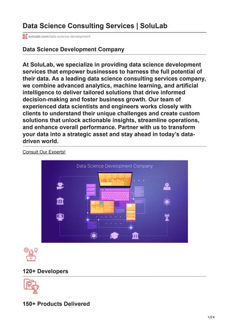Data Science Consulting Services Solulabpdf Free Download