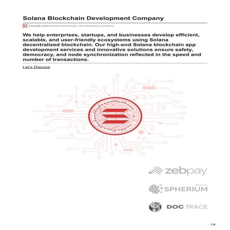 Solana Blockchain Development Company 2pdf