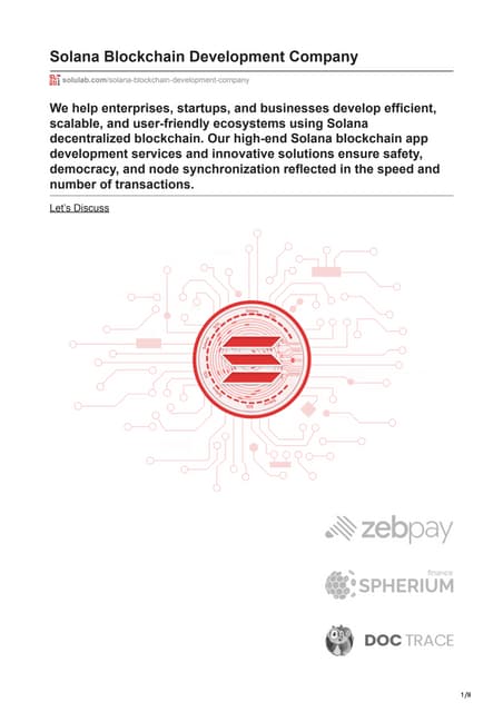 Solana Blockchain Development Company 2pdf
