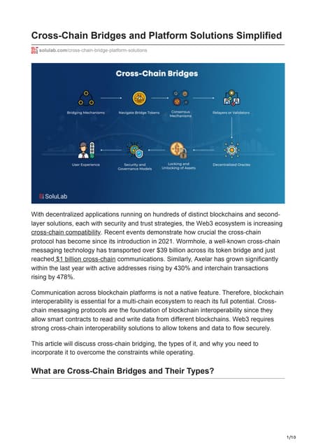 Cross Chain Bridges Development | PDF