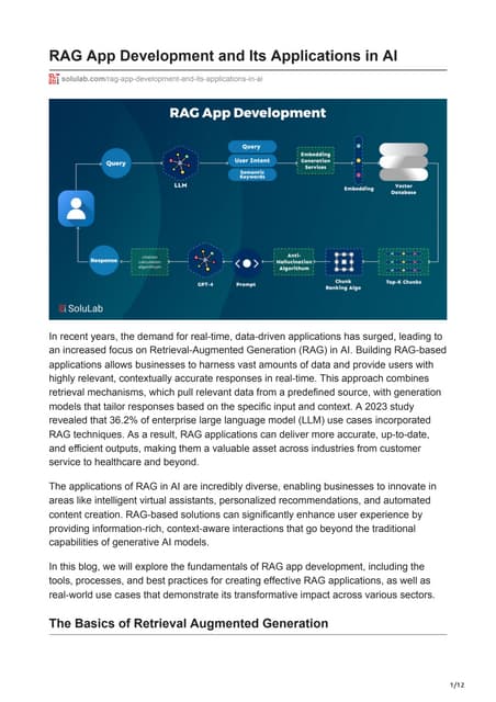 Introduction to RAG (Retrieval Augmented Generation) and its ...