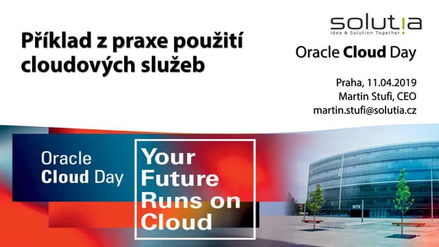 Solutia Oracle Management Cloud Oracle Cloud Day April 11th 2019 Ppt