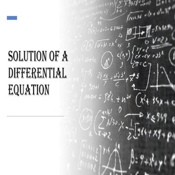 Solution of a differential equation | PDF