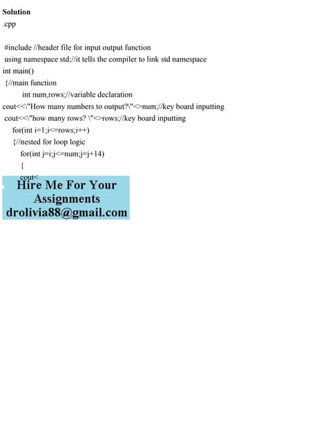 Solutioncpp Include Iostreamheader File For Input Output Fpdf 3707