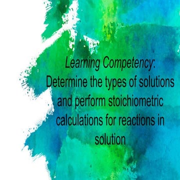 Types of Solutions Applied Chemistry 9__ | PPTX