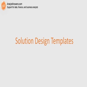 Solution Design Template | PPT