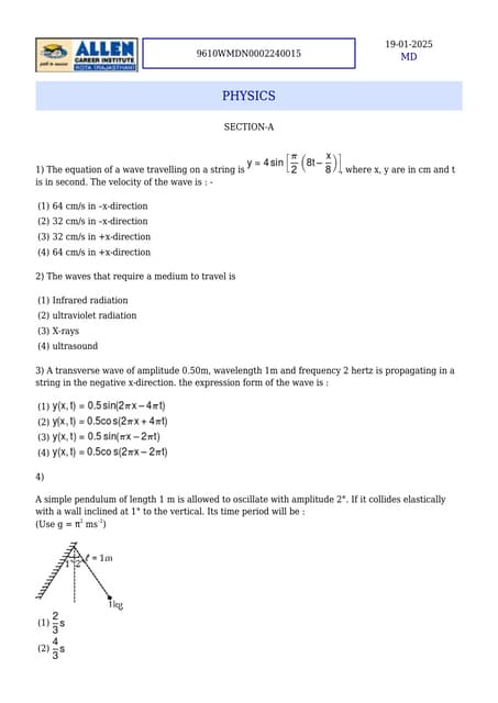 Circular Motion JEE Advanced Important Questions | PDF