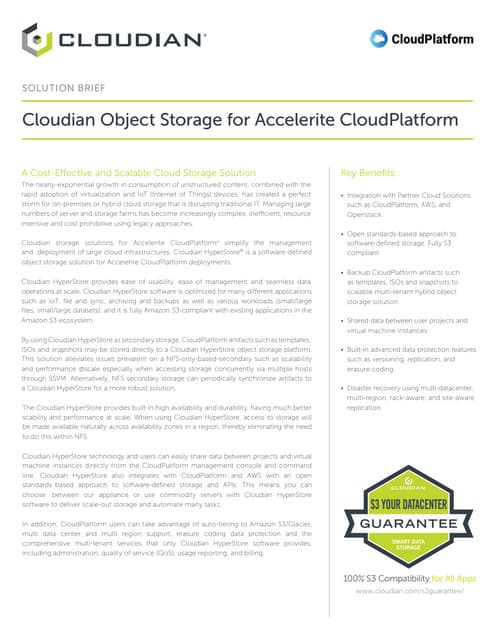 Cloudian Object Storage For Red Hat OpenStack Platform Solution Brief | PDF | Cloud Computing ...