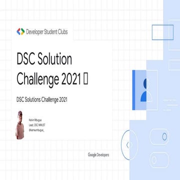 Solution challenge developer student clubs | PPTX