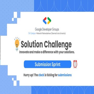 Solution Challenge Submission Sprint 2025 GDG on Campus MM(DU) | PDF