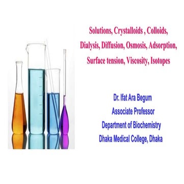 Solution, crystalloids , colloids, isotope | PPT