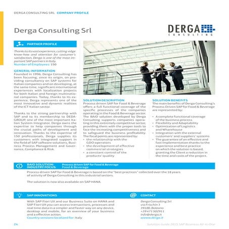 I modelli Derga in "Solution Guide 2015" | PDF