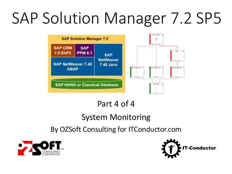 Solution Manager 72 Sap Monitoring Part 4 System Monitoring