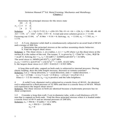 Solution manual 1 3 | PDF