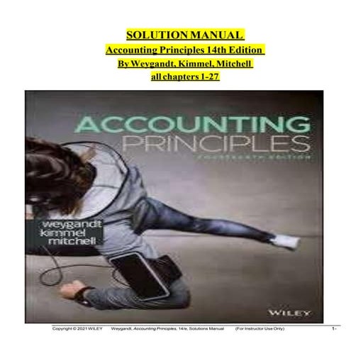 Solution manual for accounting principles 14th edition jerry j weygandt paul d kimmel jill e ...
