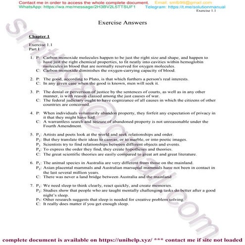 Answers To Exercises In Concise Introduction To Logic 13th Edition By Hurley And Watson Pdf