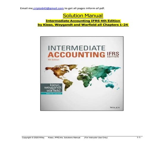 Solution manual for intermediate accounting ifrs 4th edition by donald ...