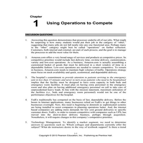 Solution manual for operations management processes and supply chains ...