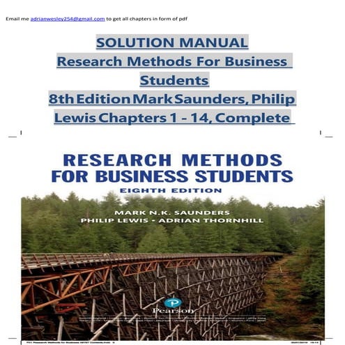 Solution manual for research methods for business students 8th edition ...
