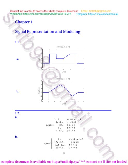 8 Continuous Time Fourier Transform Solutions To Recommended Problems Pdf