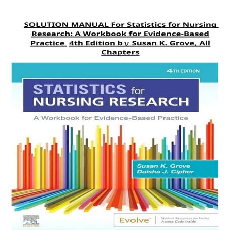 Solution Manual for Statistics for Nursing Research: A Workbook for ...