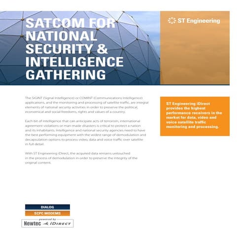 Satcom for National Security and Intelligence Gathering Solution ...