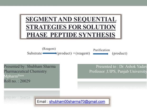 Solid phase peptide synthesis | PPT | Chemistry | Science