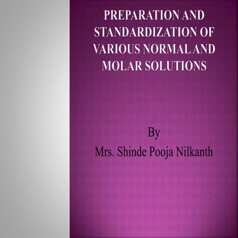 Solution Preparation Pptx