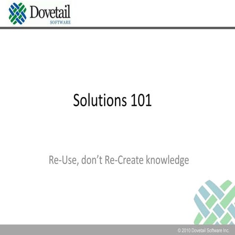 Solutions 101 | PPTX | Technology & Computing