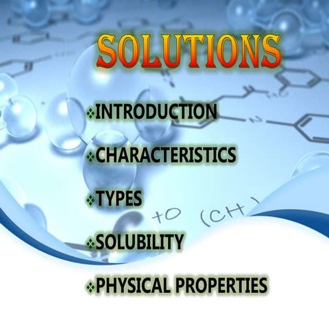 Solutions | PPTX | Chemistry | Science