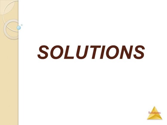 Solutions cheat sheet | PDF