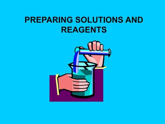 Preparation of solutions | PDF