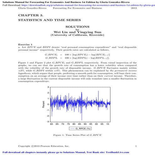 Solutions Manual for Forecasting For Economics And Business 1st Edition ...