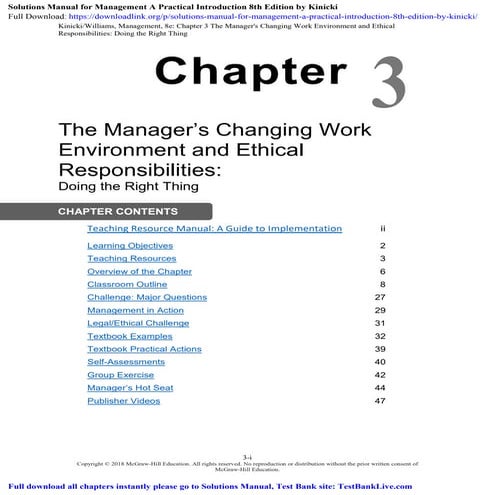 Solutions Manual for Management A Practical Introduction 8th Edition by ...