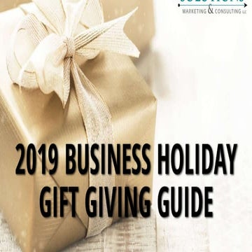 Business Holiday Gift Giving Guide 2019 | PPT