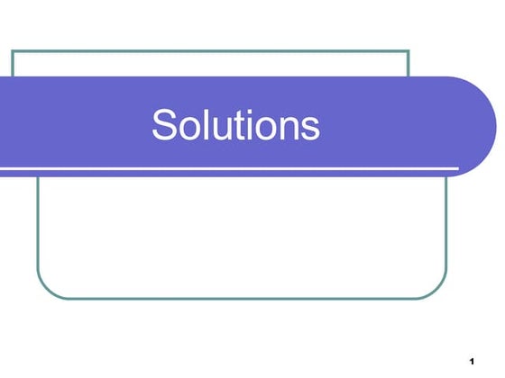 Solutions cheat sheet | PDF