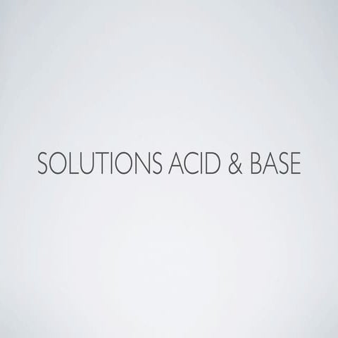 Solutions acid base | ZIP