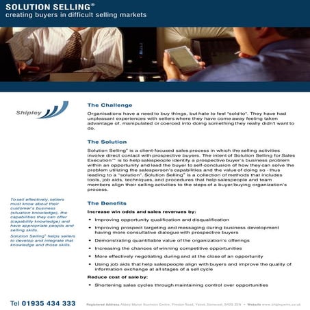 Solution Selling | PDF