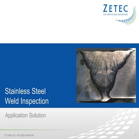 Solution: Stainless Steel Weld Inspection | PPT